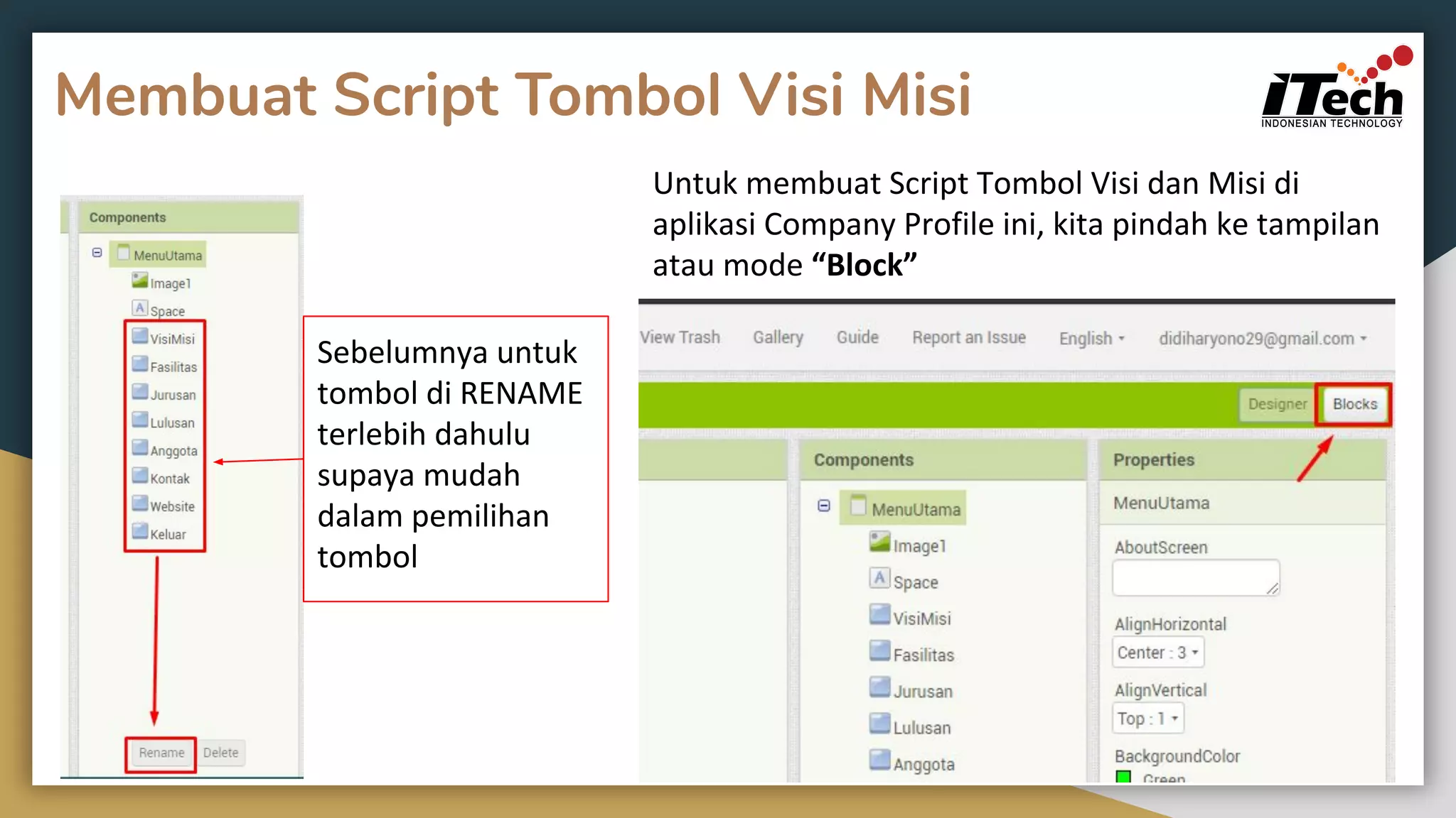 Membuat script menu utama company profile | PDF