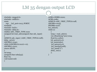 Membuat sensor suhu lm 35 menggunakan at mega | PPT