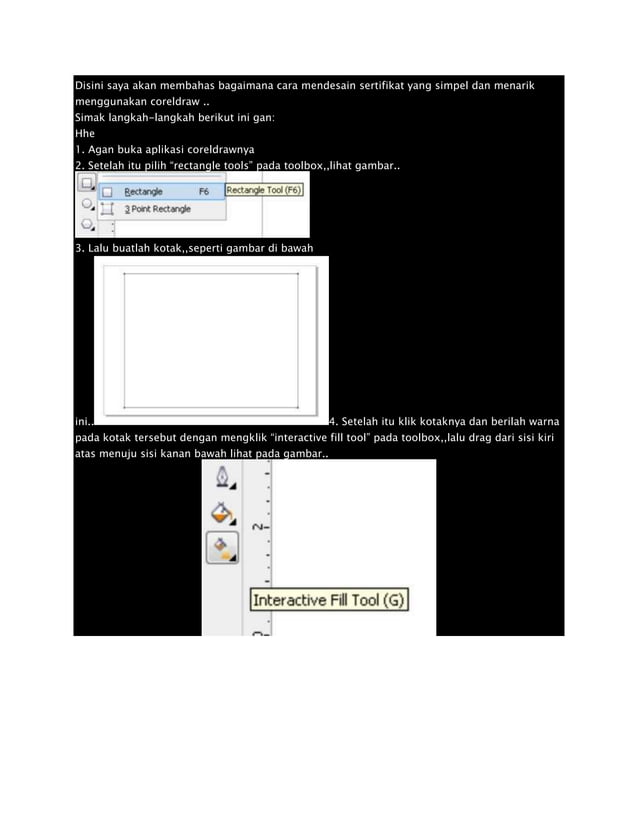 Membuat sertifikat melalui corel draw | DOC