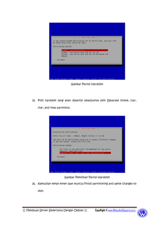 Membuat server sederhana dengan debian | PDF