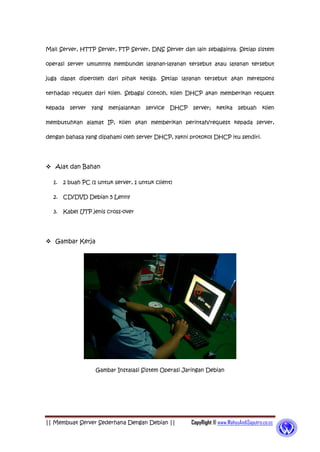 Membuat server sederhana dengan debian | PDF