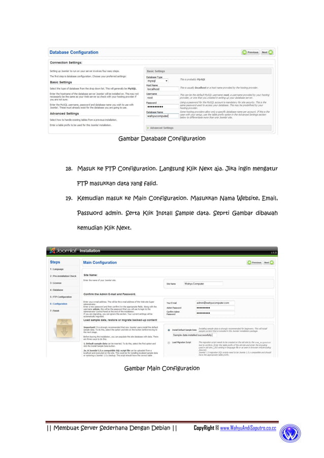 Membuat server sederhana dengan debian | PDF