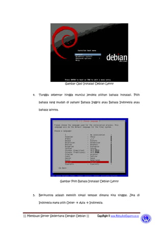 Membuat server sederhana dengan debian | PDF