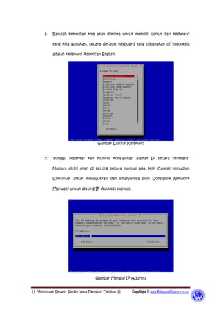 Membuat server sederhana dengan debian | PDF