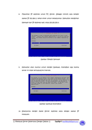 Membuat server sederhana dengan debian | PDF