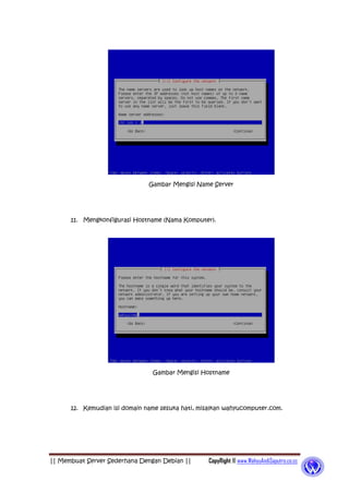 Membuat server sederhana dengan debian | PDF