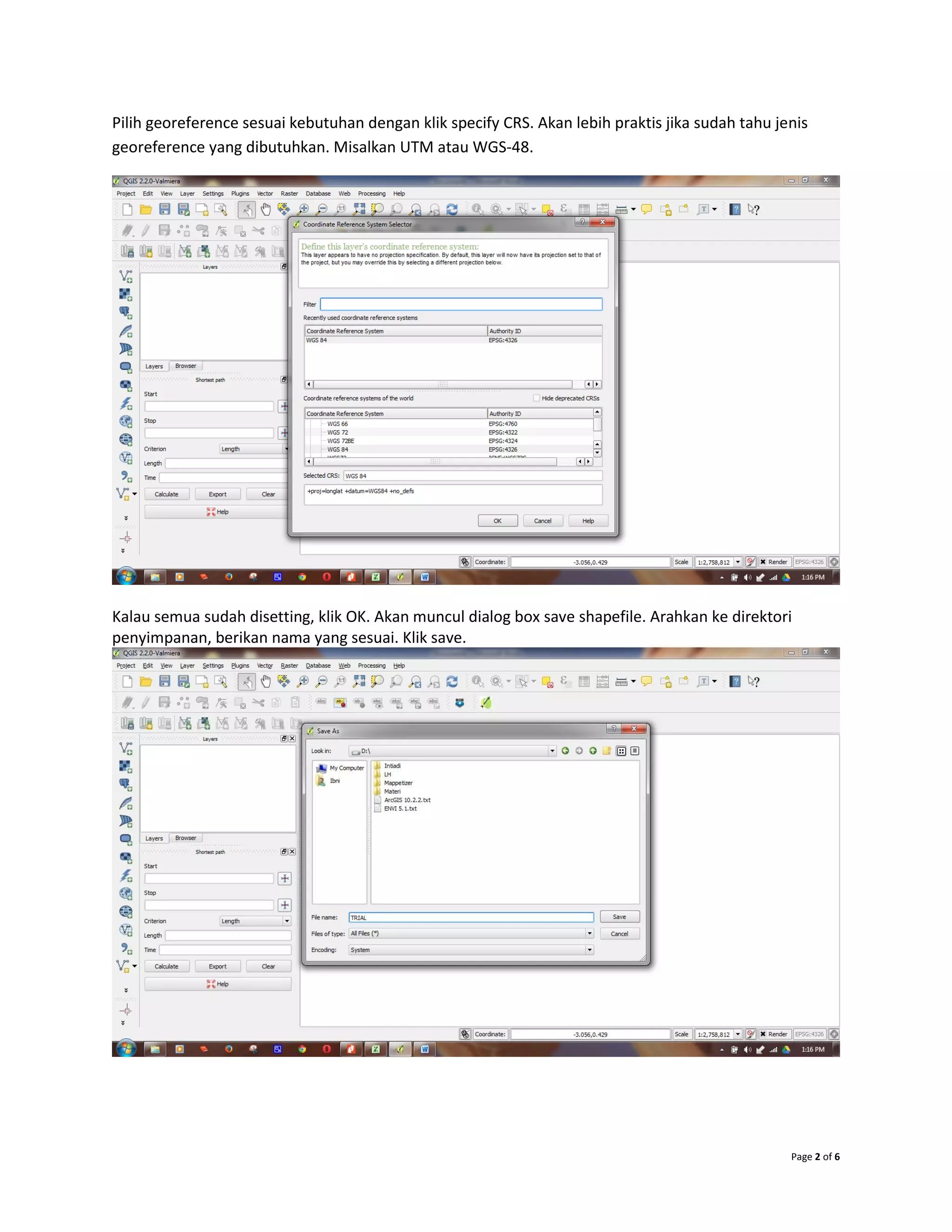Membuat shapefile baru pada quantum gis 2 2 | PDF