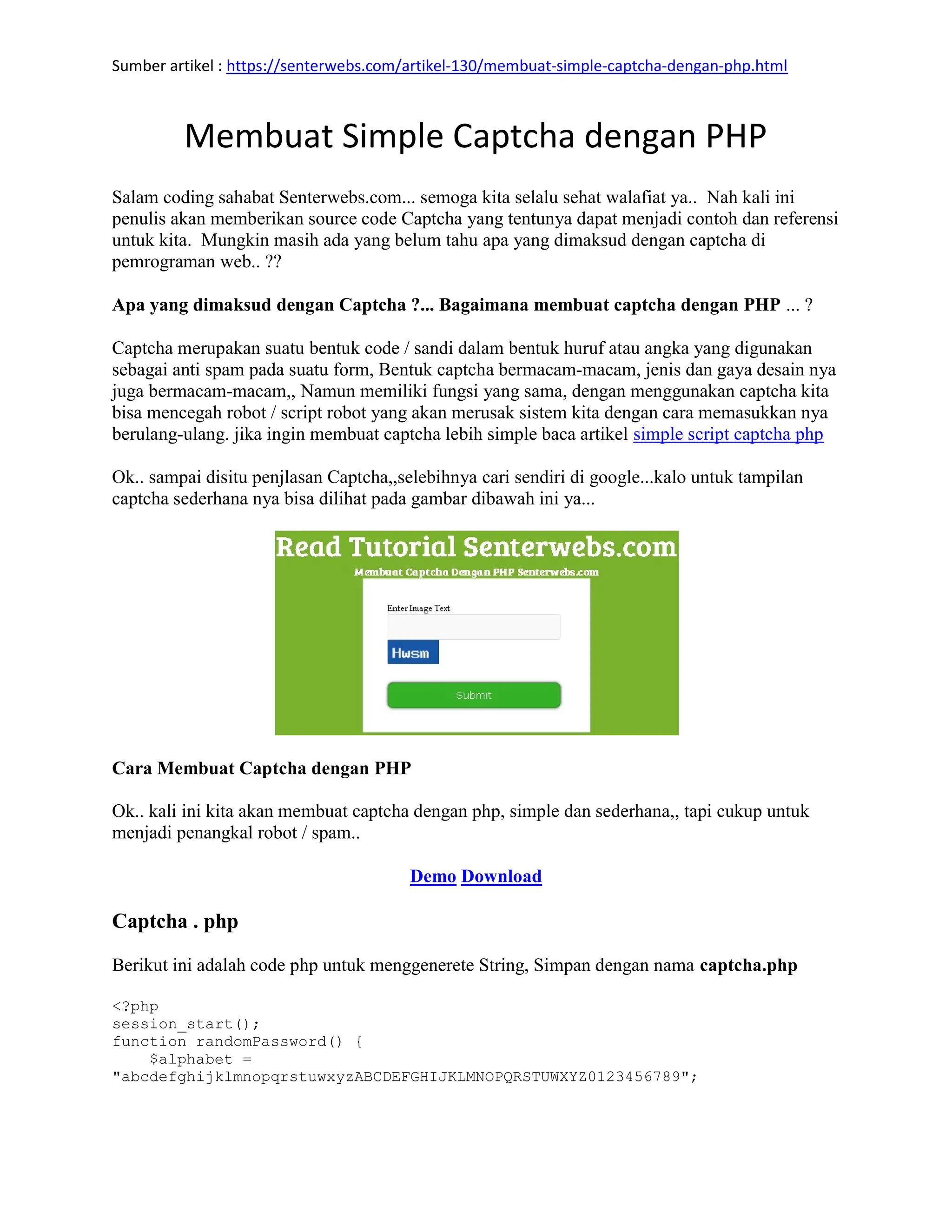 Membuat Simple Captcha dengan php.pdf