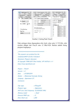 Membuat stopwatch menggunakan mikrokontroler atmega16 by muhammad ...