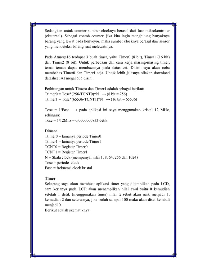 Membuat stopwatch menggunakan mikrokontroler atmega16 by muhammad ...