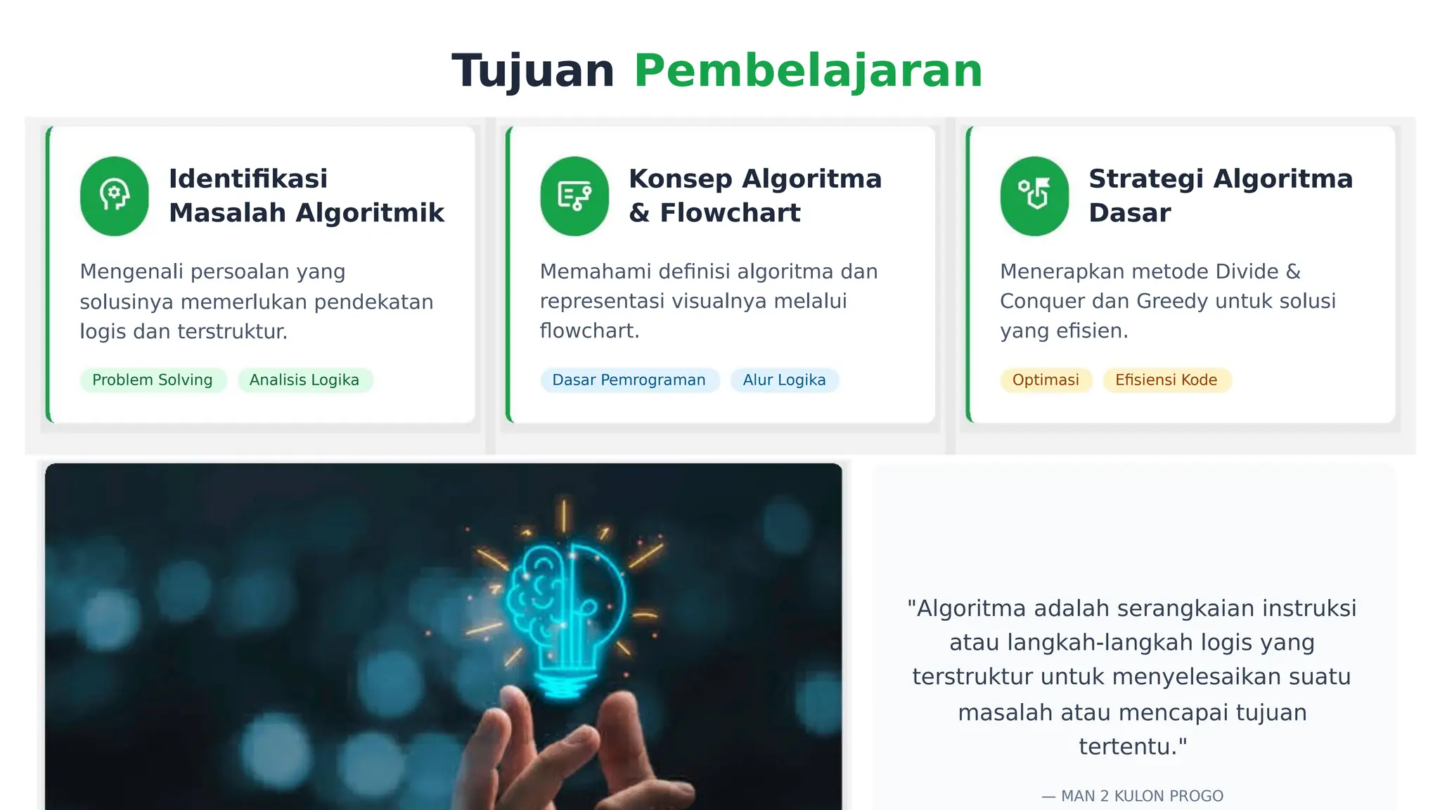 Membuat Struktur Slide tentang Strategi Algoritma dan Pemrograman.pptx