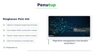 Membuat Struktur Slide tentang Strategi Algoritma dan Pemrograman.pptx