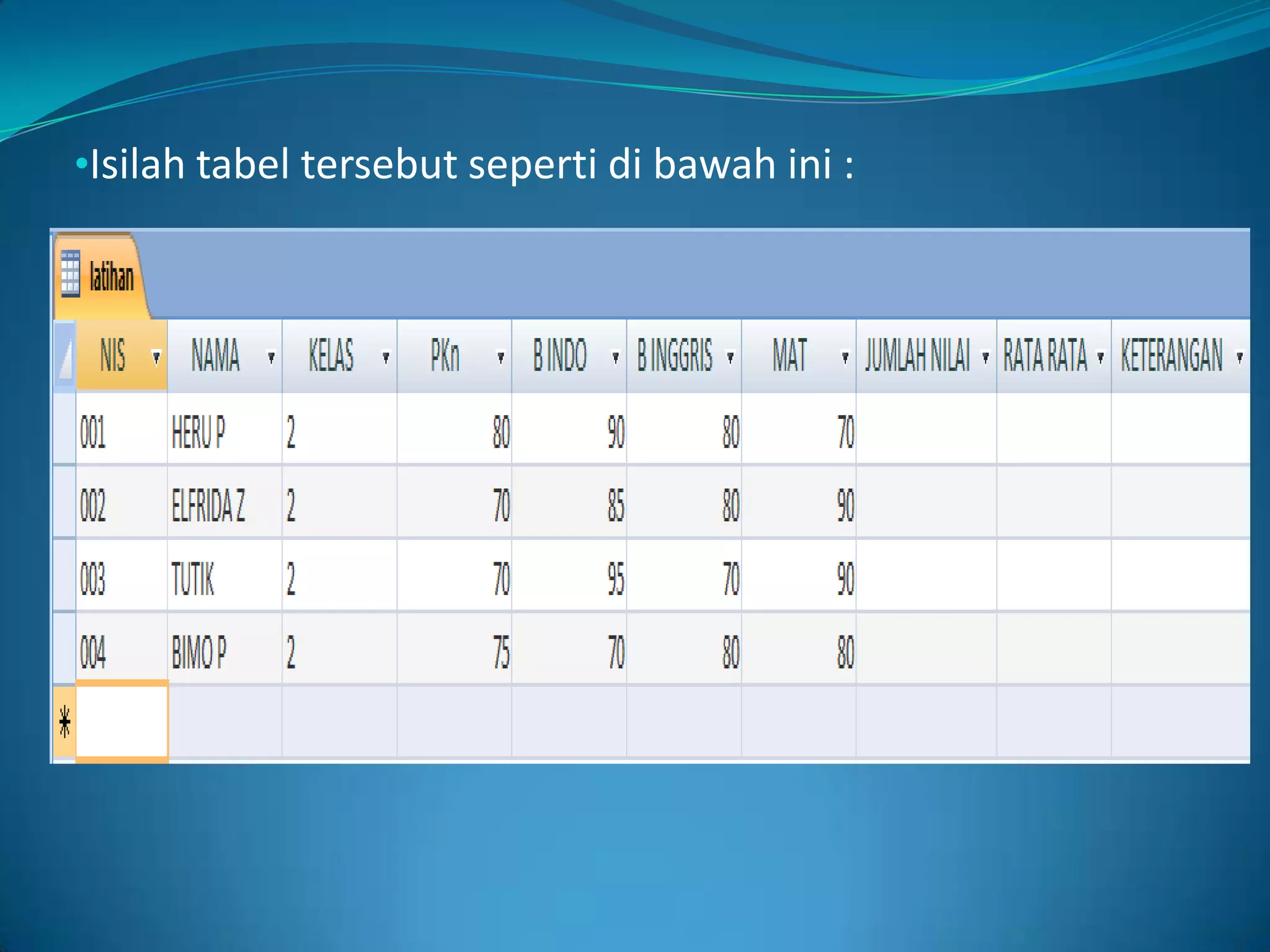 Membuat tabel | PPT