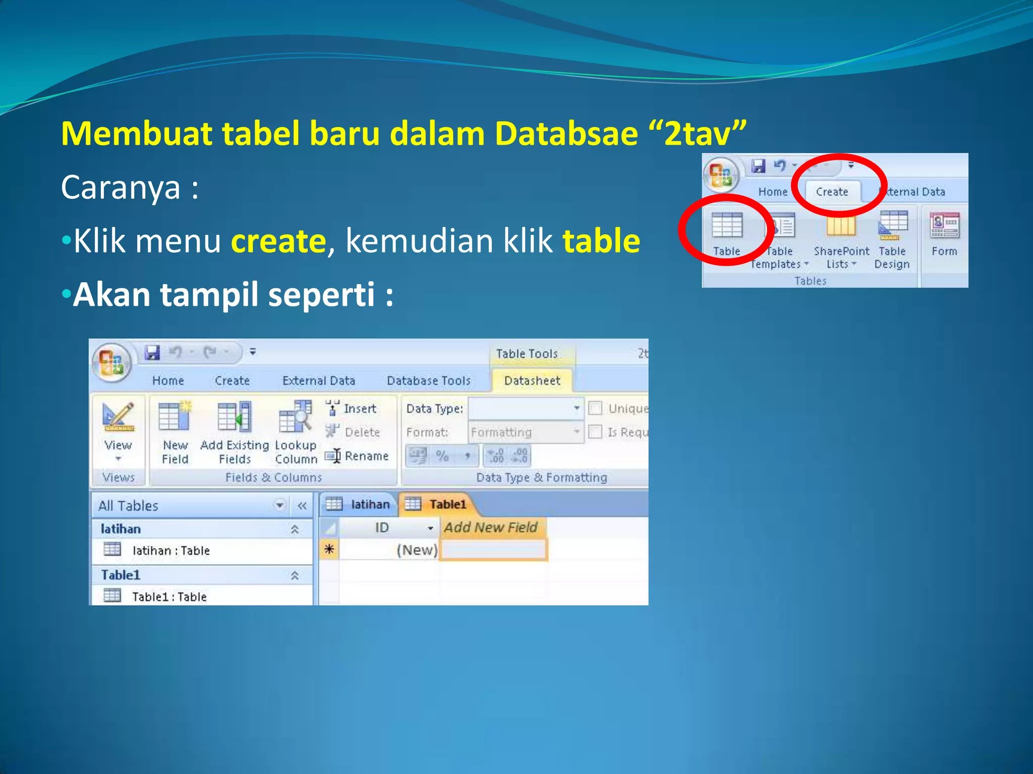 Membuat tabel | PPT