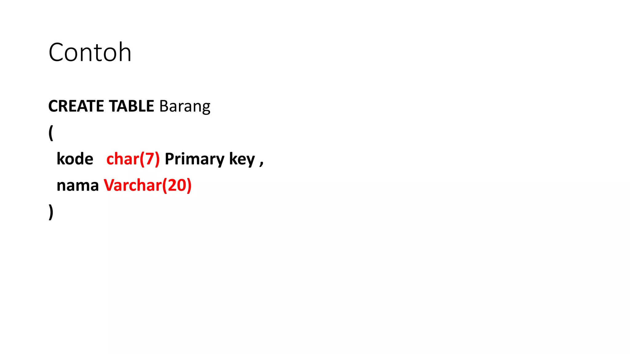 Membuat Tabel Relasi | PPTX