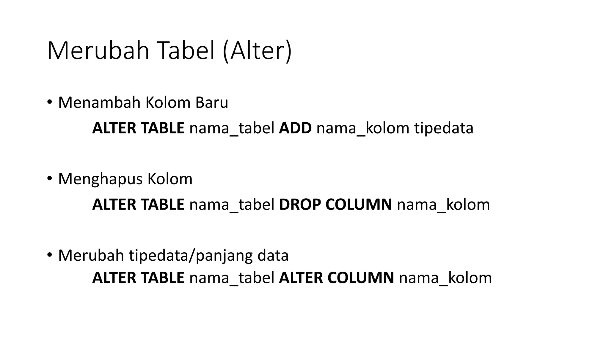 Membuat Tabel Relasi | PPTX