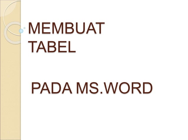 MEMBUAT TABEL.ppt