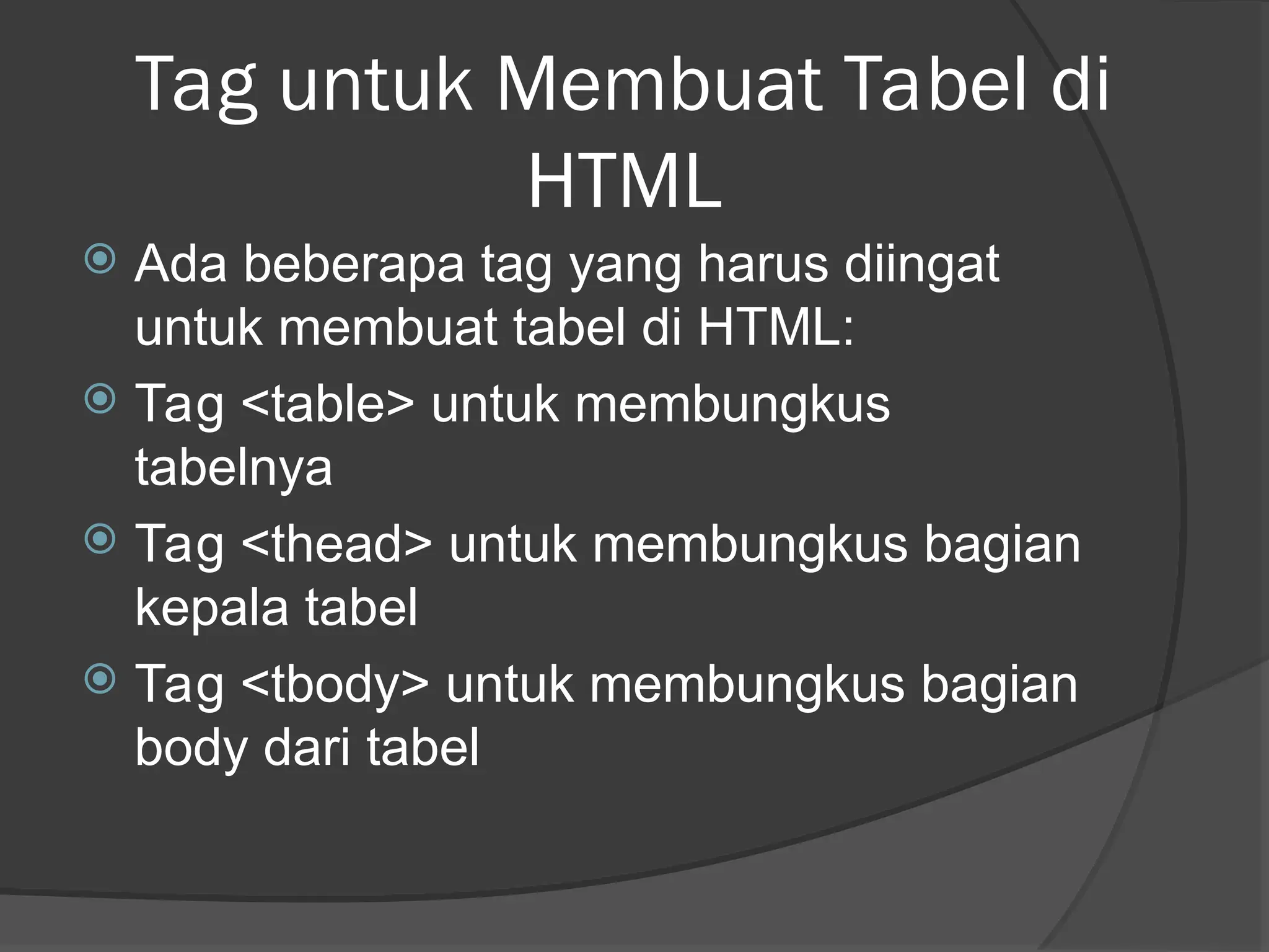membuat tabel html kelas XII Multimedia.ppt