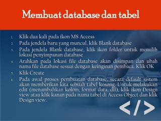 cara Membuat Database, tabel, field dan record.pdf