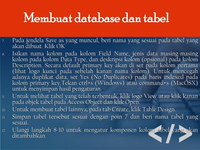 cara Membuat Database, tabel, field dan record.pdf