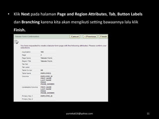Membuat Tabular Form - Oracle Application Express | PDF