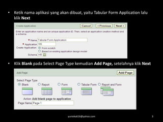 Membuat Tabular Form - Oracle Application Express | PDF