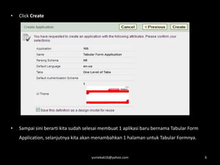Membuat Tabular Form - Oracle Application Express | PDF