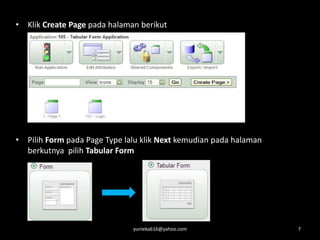 Membuat Tabular Form - Oracle Application Express | PDF