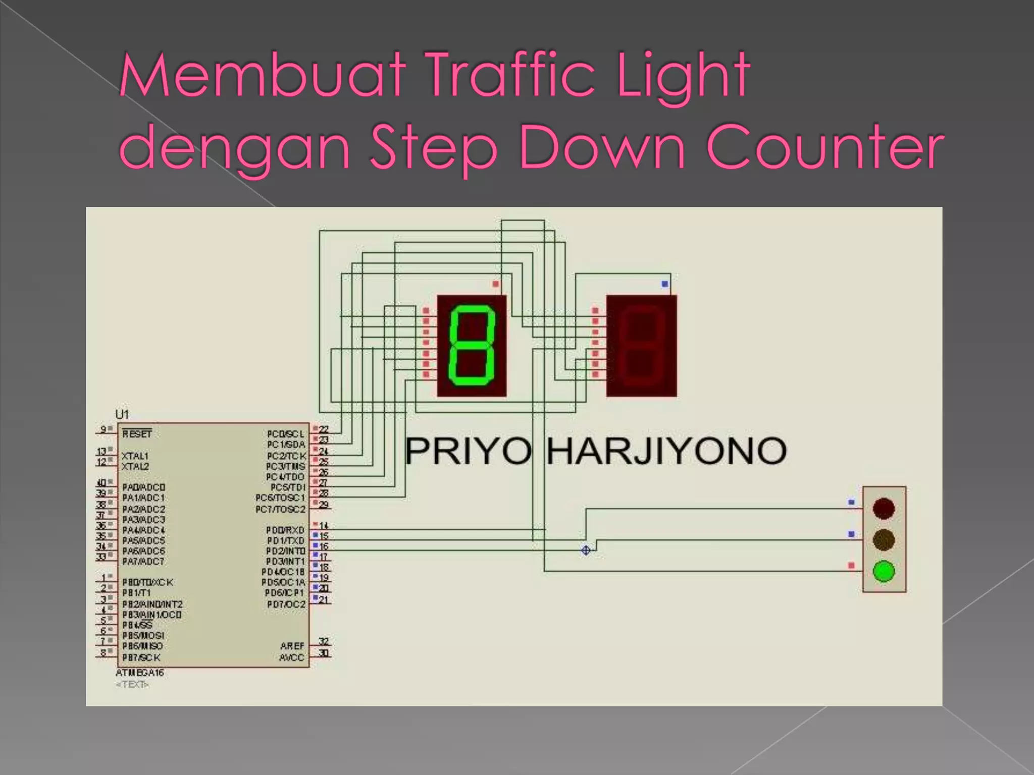 Membuat traffic light dengan avr at mega | PPTX