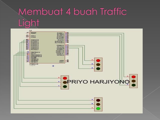Membuat traffic light dengan avr at mega | PPTX