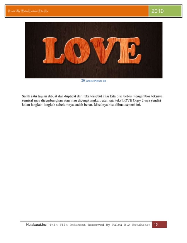 Membuat tulisan love dari kayu Mode Pattern | PDF