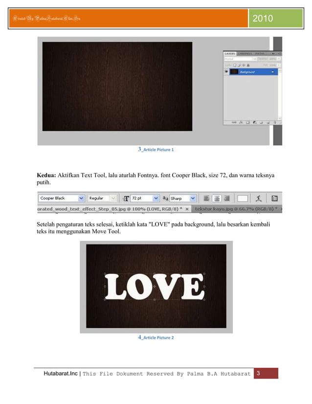 Membuat tulisan love dari kayu Mode Pattern | PDF