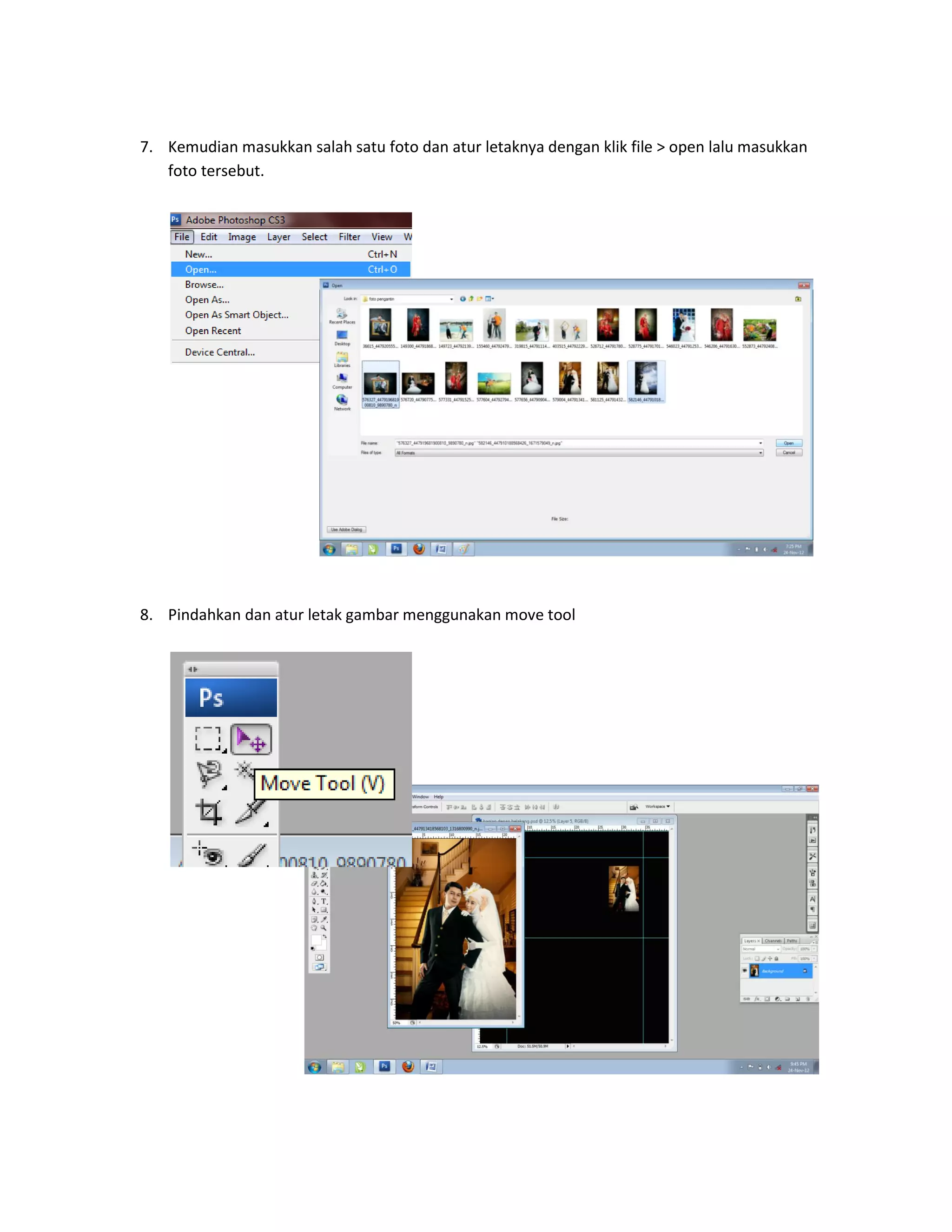 Membuat undangan pernikahan menggunakan adobe photoshop | PDF