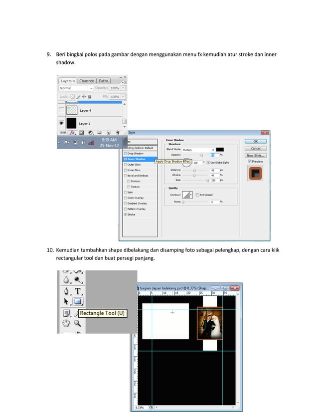 Membuat undangan pernikahan menggunakan adobe photoshop | PDF