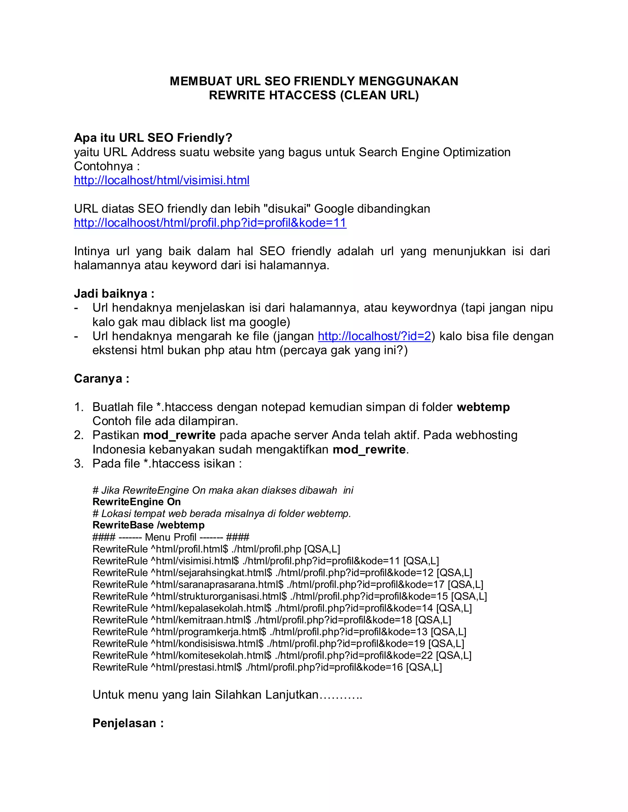 Membuat+url+seo+friendly+menggunakan | PDF