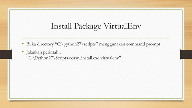 Membuat virtual environment python | PPT