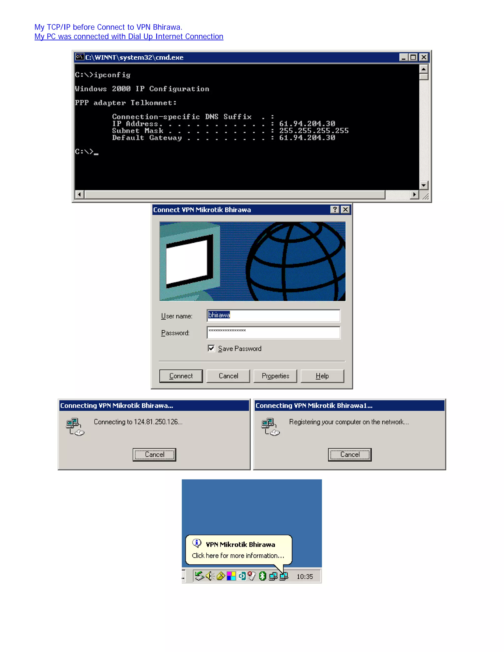 Membuat vpn dengan mikrotik pc router bag2 | PDF