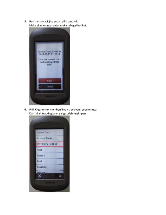 Membuat waypoint dan track menggunakan gps garmin montana | PDF