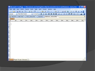Membuat website frontpage | PPT