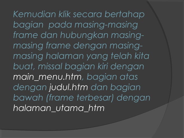 Membuat website frontpage | PPT
