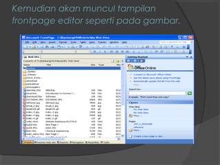 Membuat website frontpage | PPT