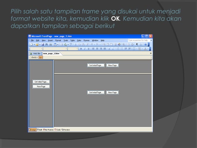Membuat website frontpage | PPT