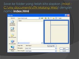 Membuat website frontpage | PPT