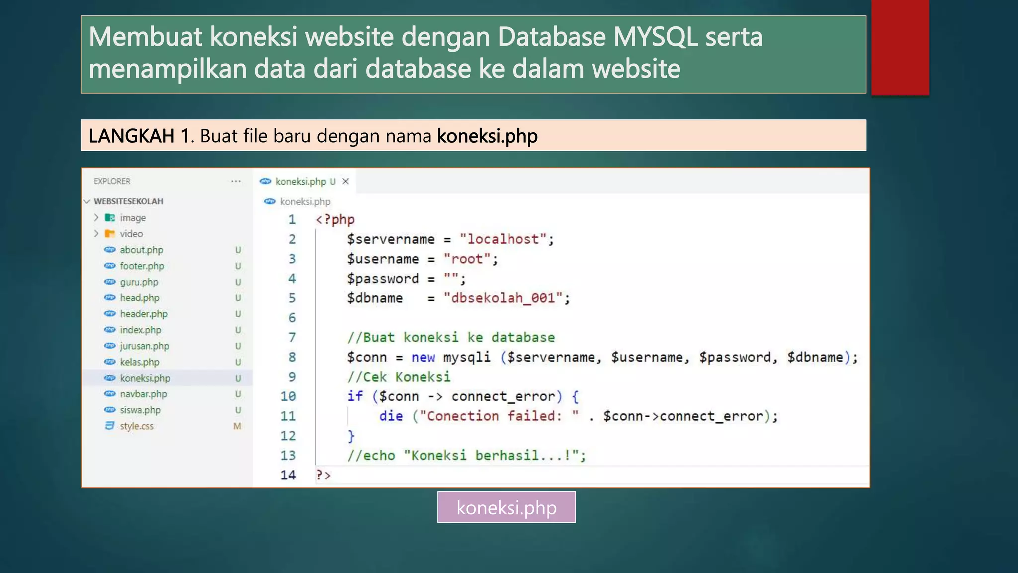Membuat website sekolah dengan HTML CSS PHP.pptx