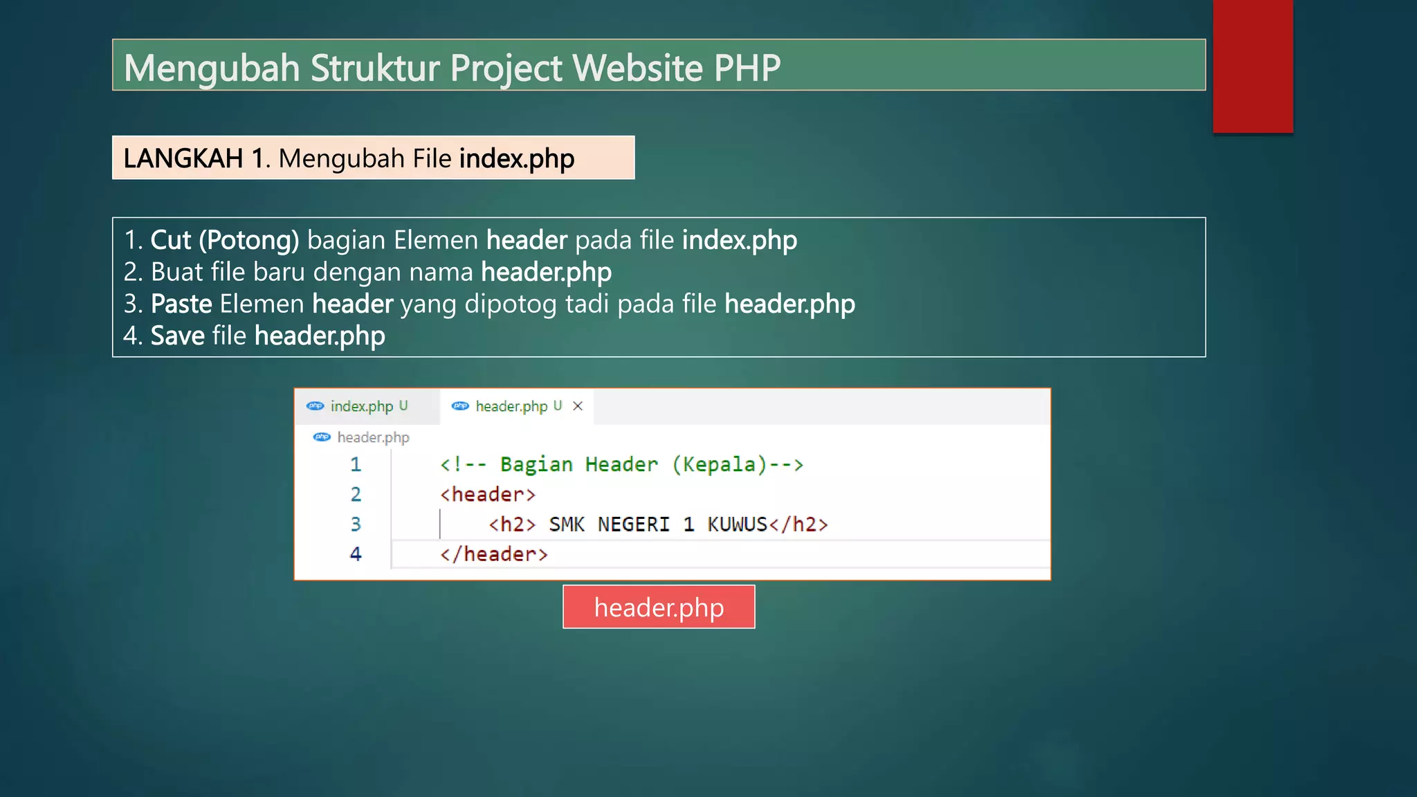 Membuat website sekolah dengan HTML CSS PHP.pptx