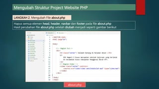 Membuat website sekolah dengan HTML CSS PHP.pptx