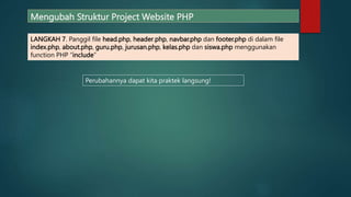Membuat website sekolah dengan HTML CSS PHP.pptx