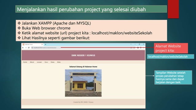 Membuat website sekolah dengan HTML CSS PHP.pptx