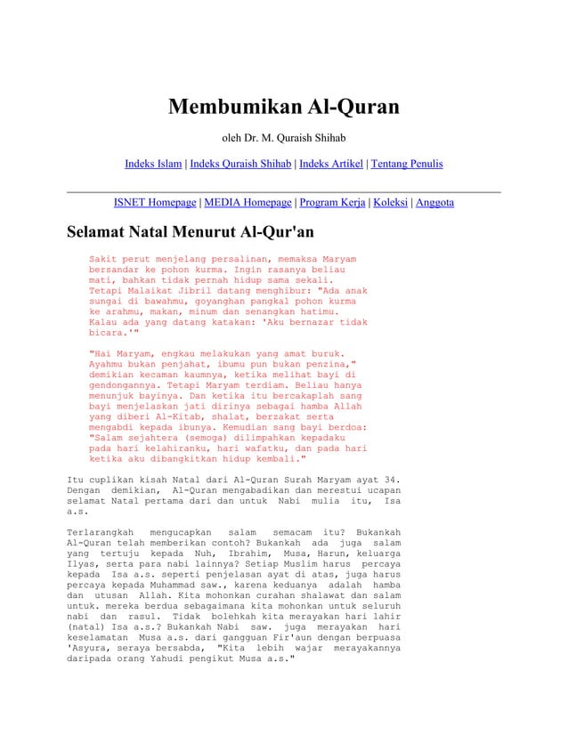 Membumikan alquran | PDF