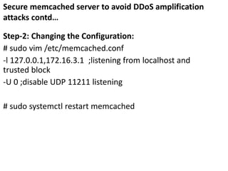 Memcache as udp traffic reflector | PPT